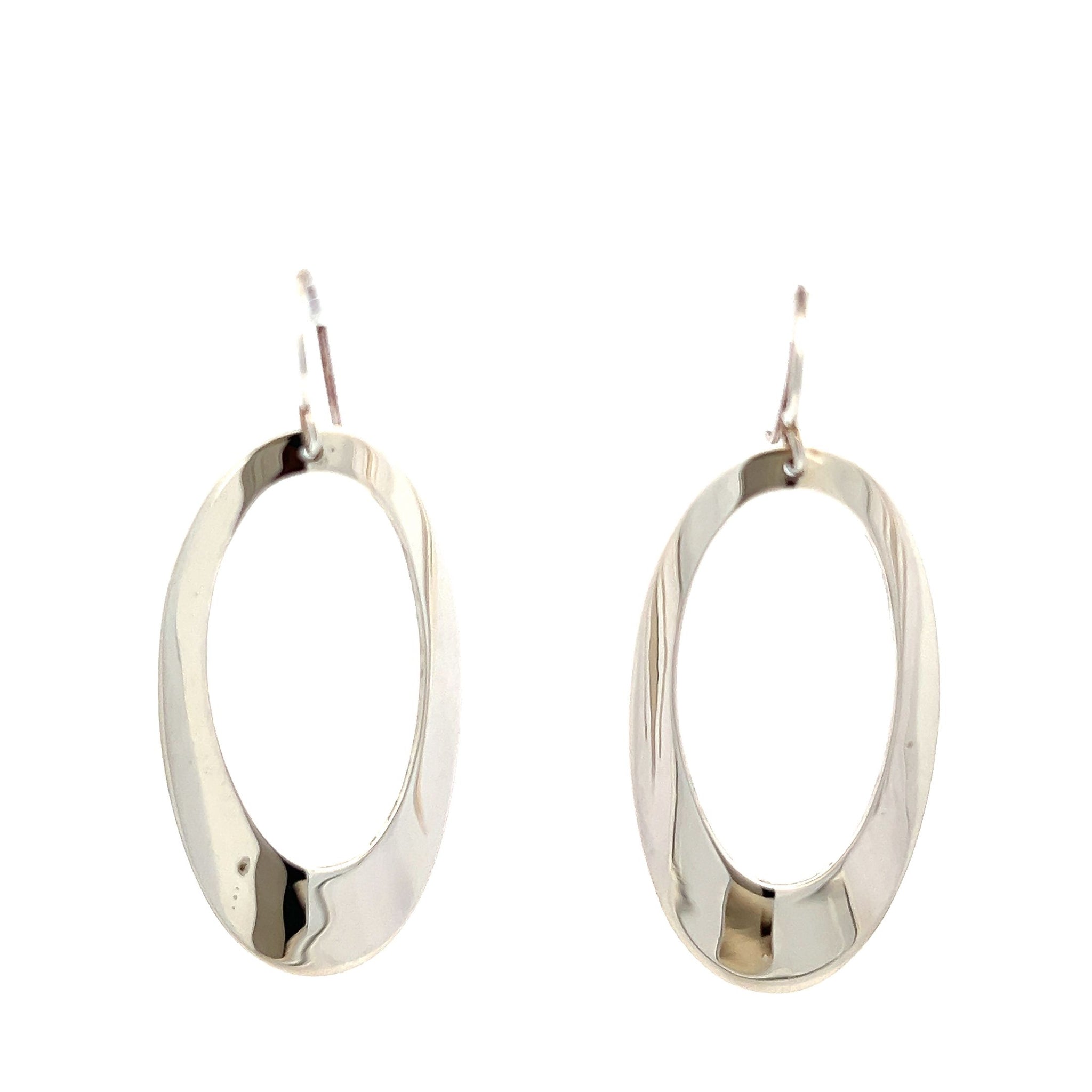 Open Oval Drop Earrings